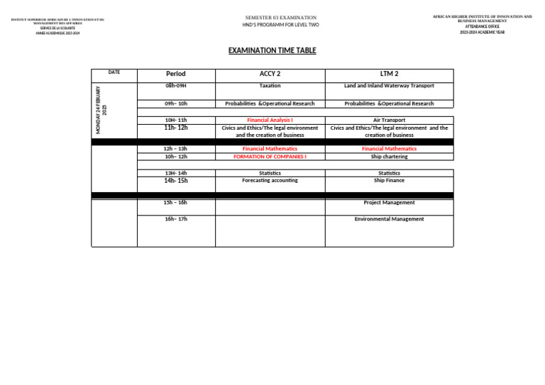 HND'S program for semester 03 examination | PDF | Mathematics | Applied Mathematics