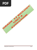 Biology Grade 12 Unit 4 Evolution 01 | PDF | Evolution | Life