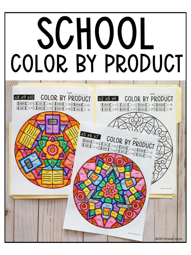 School Color by Product Packet | PDF