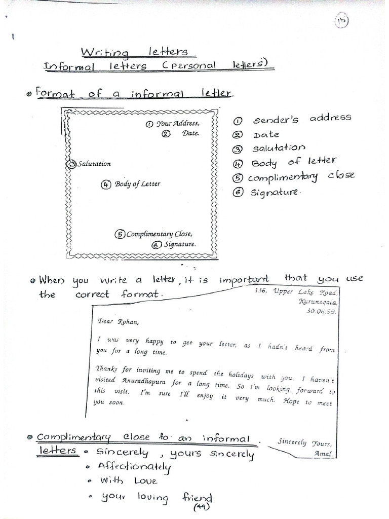 Informal Letters | PDF