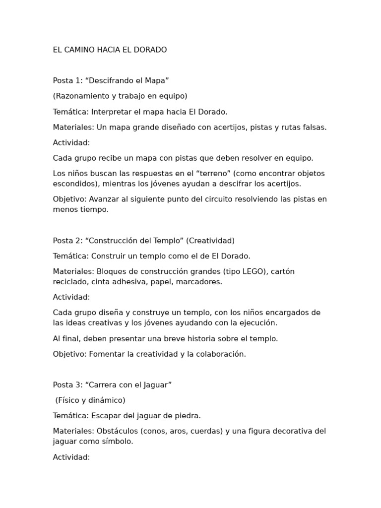 Camino Hacia El Dorado1 | PDF