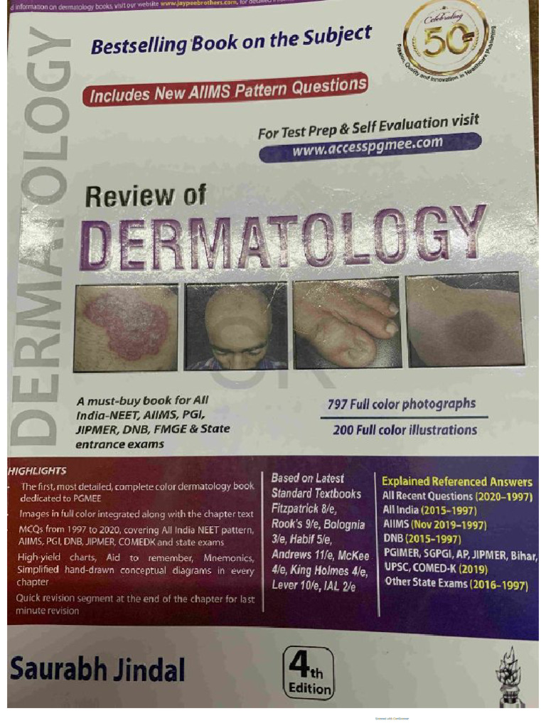Review of Dermatology - Saurabh Jindal | PDF