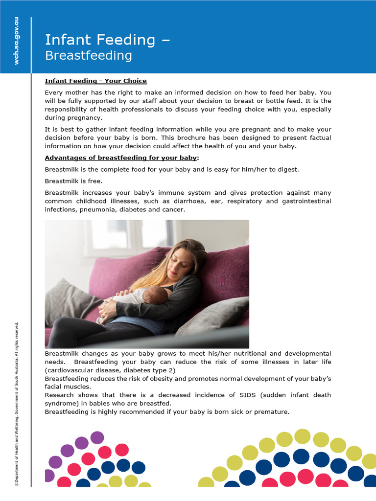 Infant Feeding Fact Sheet | PDF | Infant Feeding | Breastfeeding