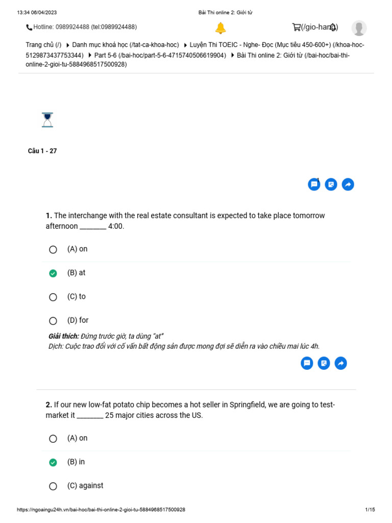 Bài Thi Online 2 - Gi I T | PDF