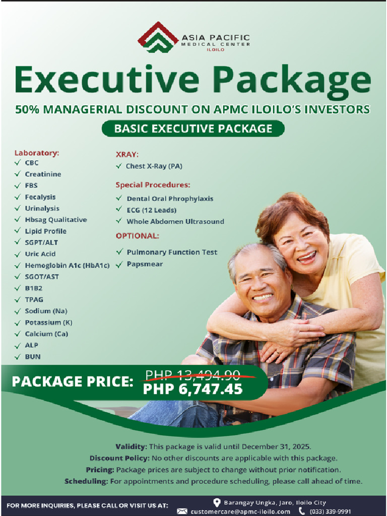 Apmc Iloilo Packages and Other Services - 1 | PDF