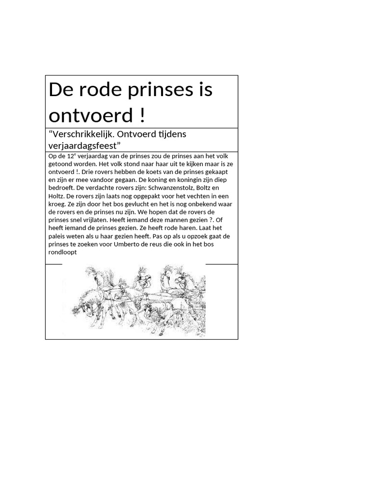 De rode prinses is ontvoerd | PDF