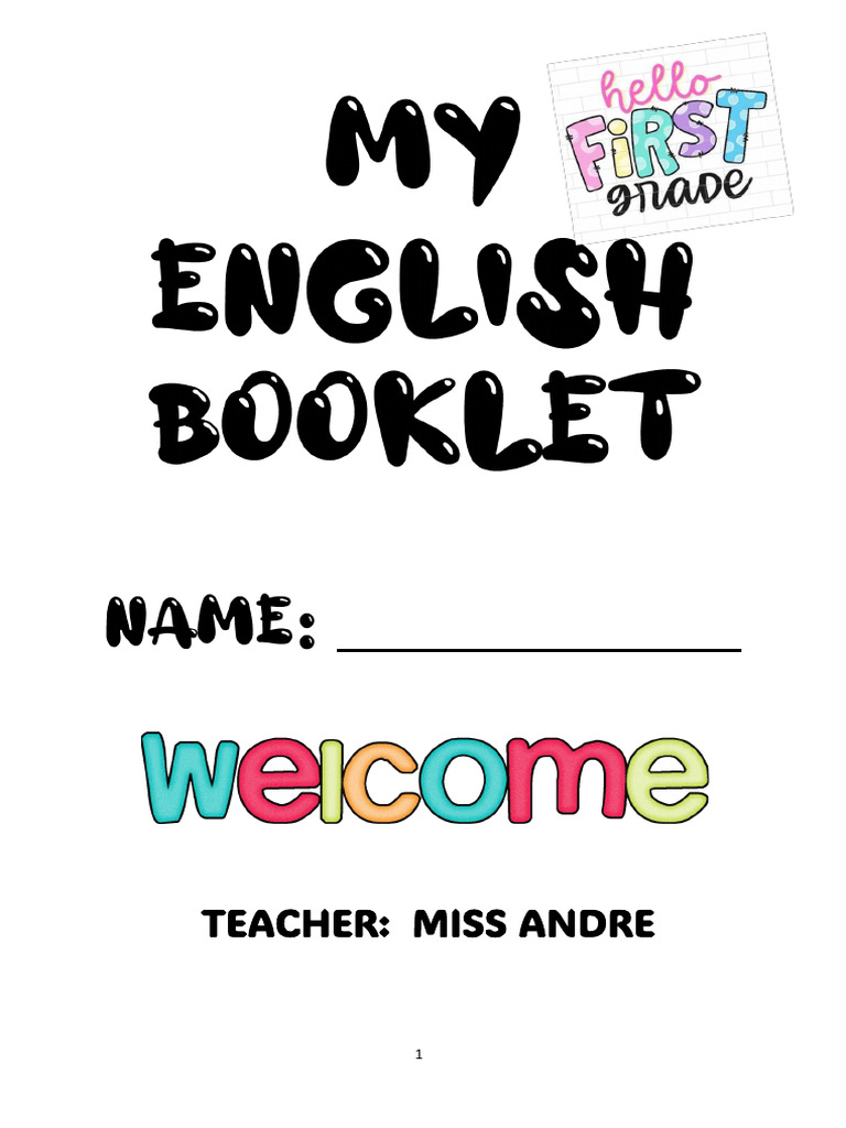 First Grade English Activities Booklet | PDF | Color | Pet