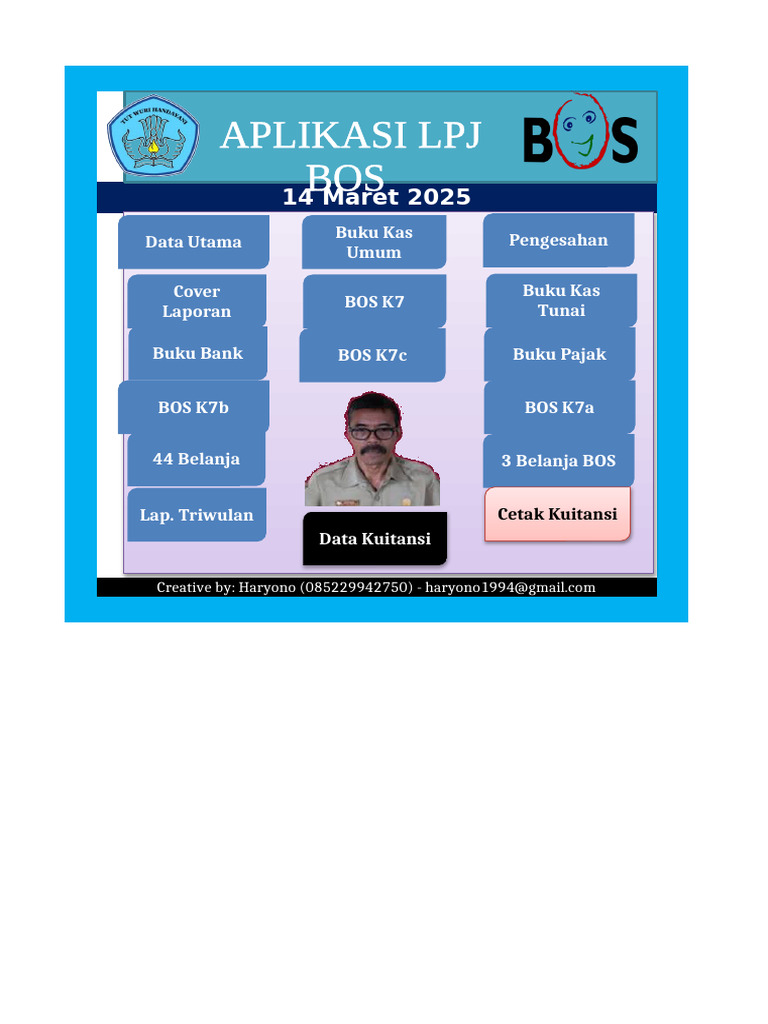 Aplikasi LPJ BOS Bulanan Tahun 2024 | PDF