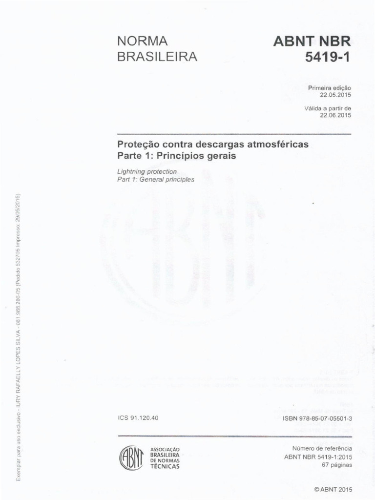 ABNT - NBR-5419 2015 - Proteção de Estruturas Contra Descargas ...