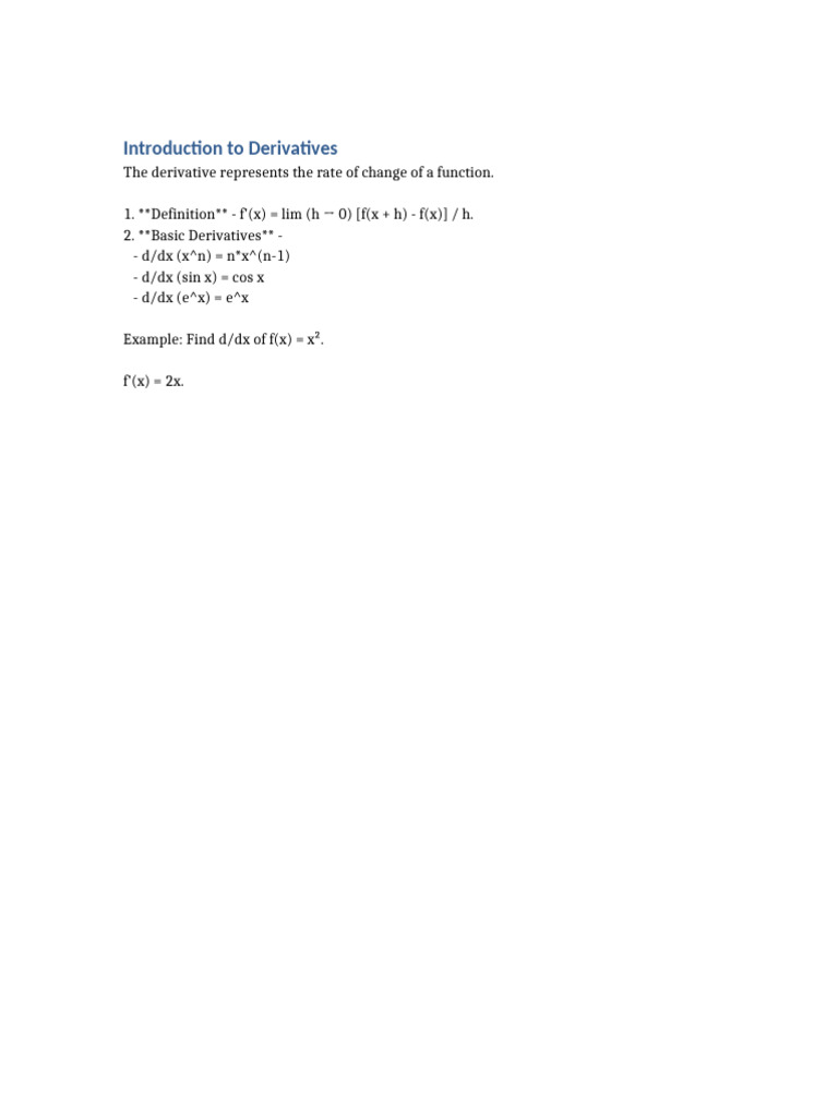 Introduction To Derivatives | PDF