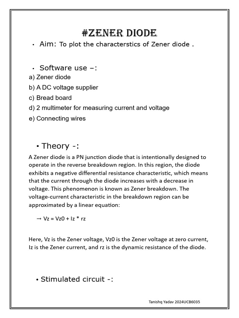 Zener Diode PDF Border | PDF