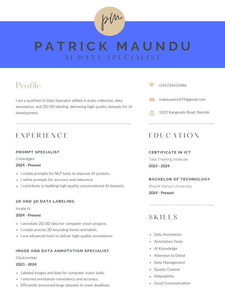 Patrick CV | PDF