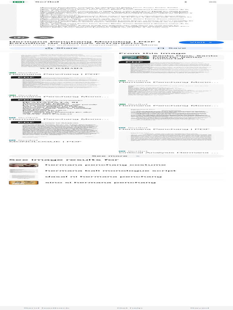 Hermana Penchang Monologue Script - Google Search | PDF