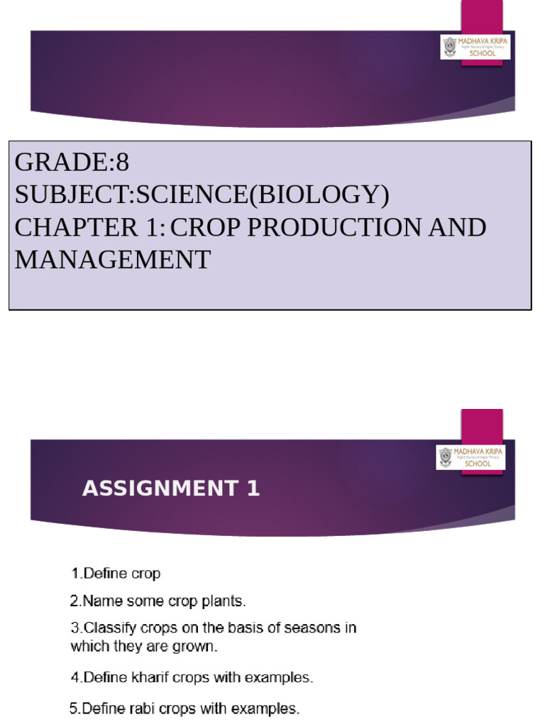 GR 8-Science L1 - Assignments 1-7 | PDF