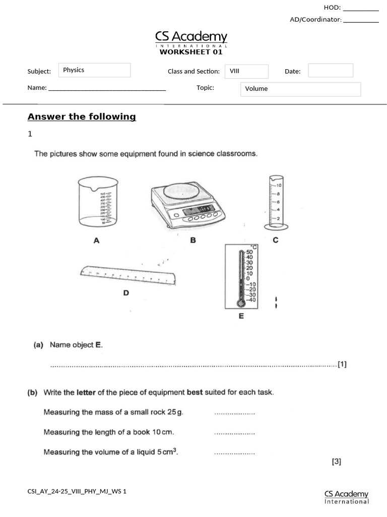 volume_worksheet | PDF
