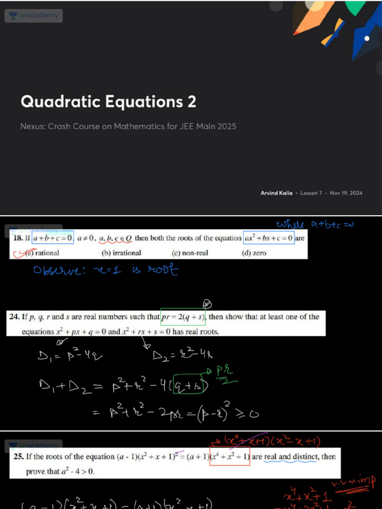 Quadratic Equations 2 | PDF
