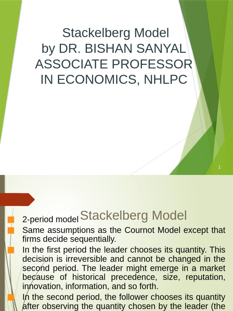 .BS Stackelberg Model | PDF | Economics | Oligopoly
