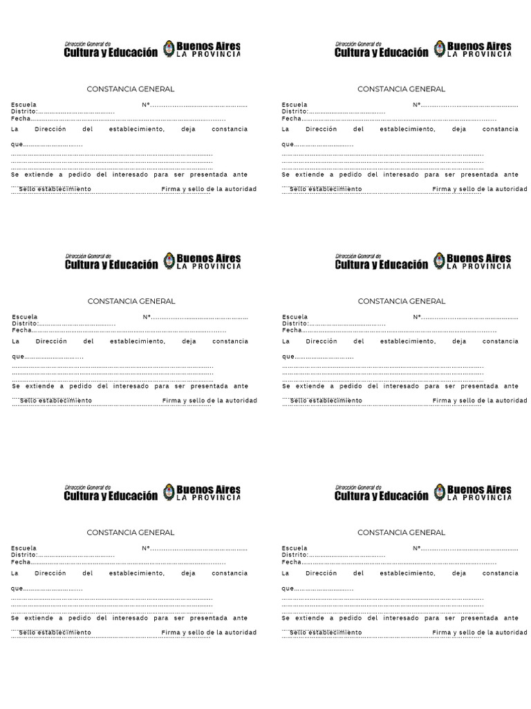 Constancia General PDF | PDF