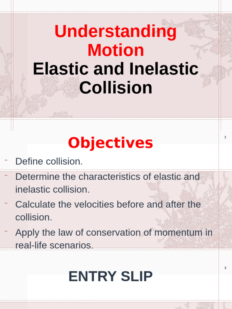 Understanding Motion Elastic and Inelastic Collision | PDF | Collision | Momentum