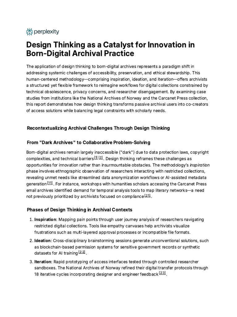 Design Thinking As A Catalyst For Innovation in Bo | PDF | Design Thinking | Artificial Intelligence