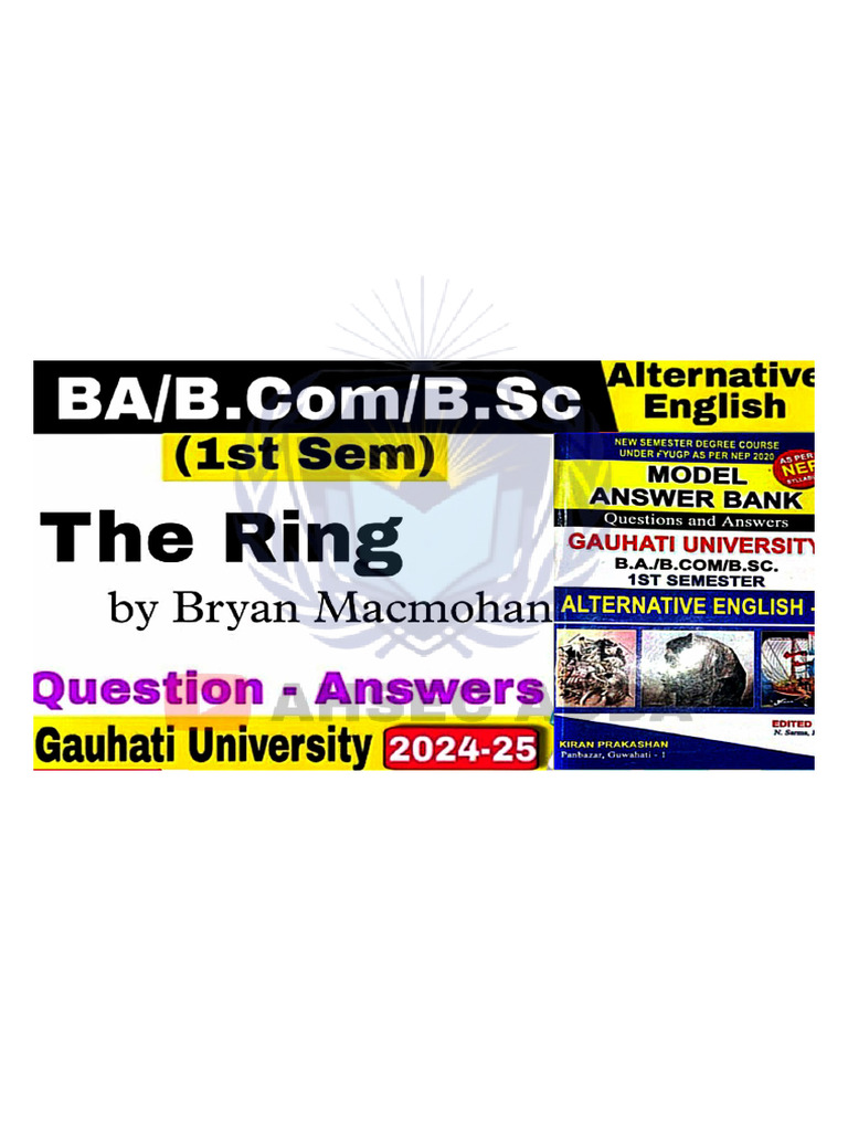 The Ring (Model Book)_AHSEC ADDA | PDF