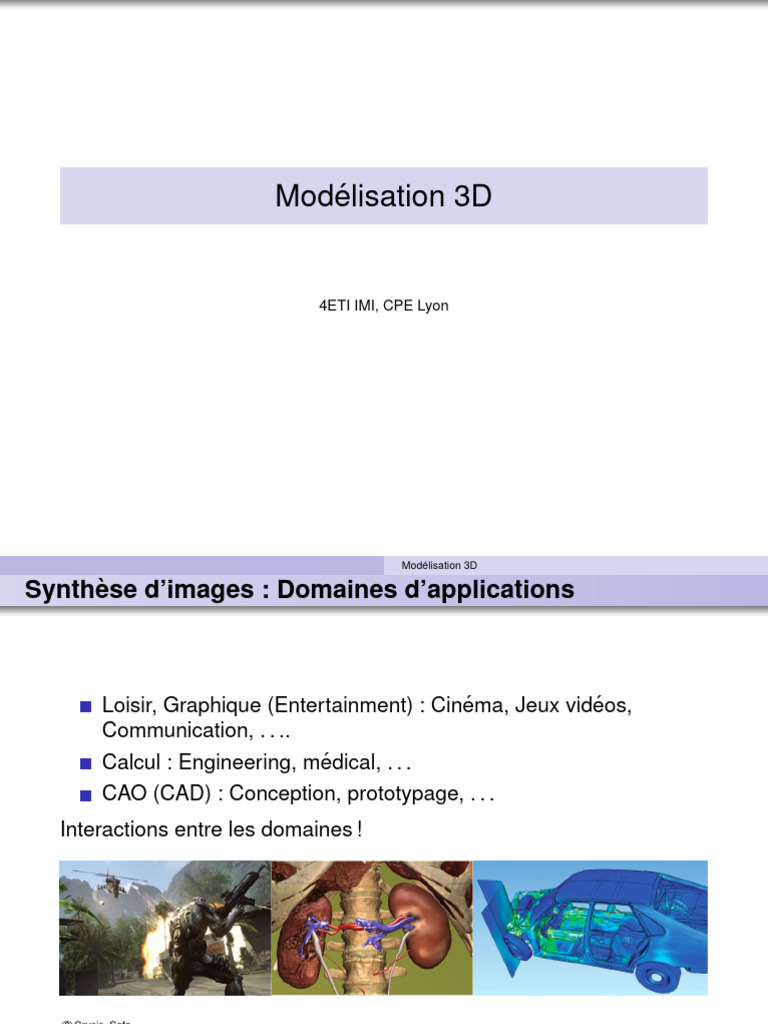 cours1_modelisation | PDF | Modélisation tridimensionnelle | Conception ...