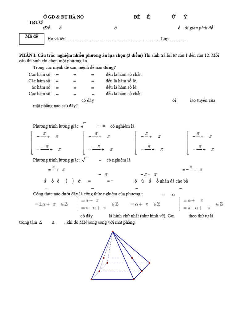 Đề KT GKI 104-Đã Gộp 2 | PDF