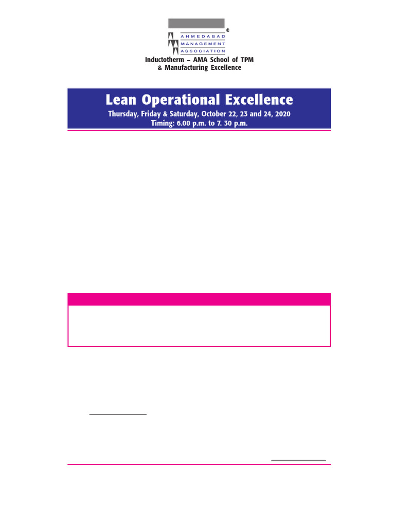 Lean Operational Excellence | PDF | Lean Manufacturing | Business Process