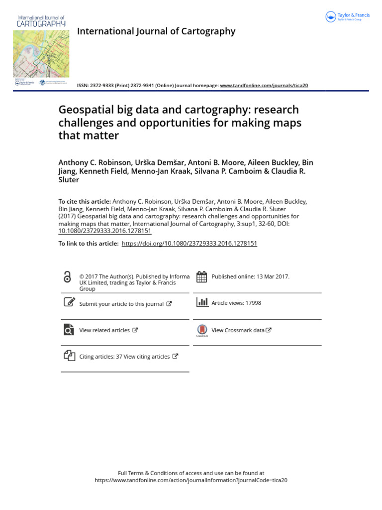 Geospatial Big Data and Cartography Research Challenges and ...