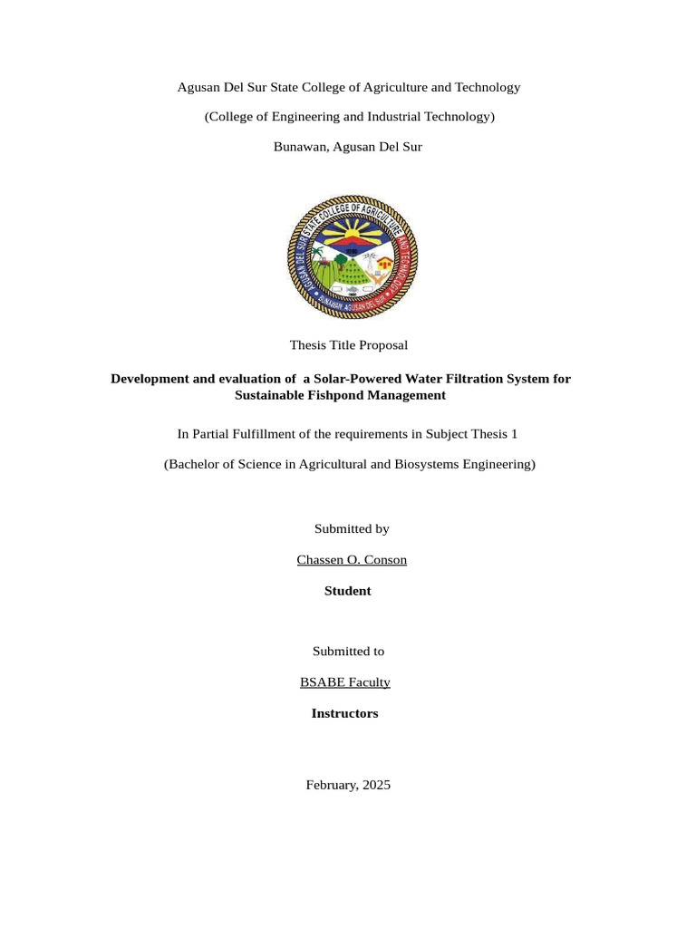Solar-Powered Filtration for Fishponds | PDF | Aquaculture | Solar Energy