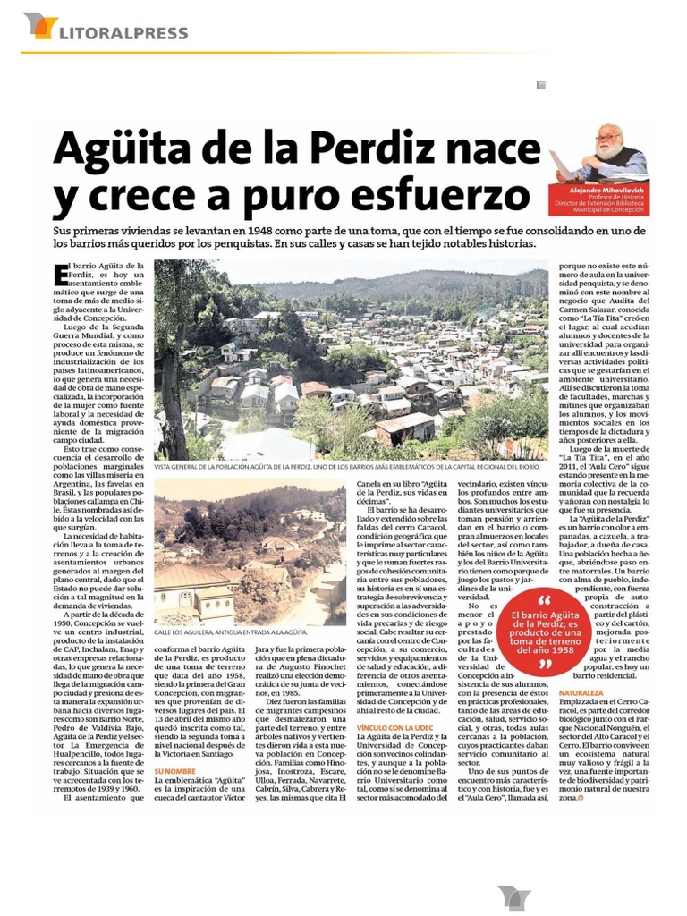 Aguita de la Perdiz: Nacimiento y Crecimiento | PDF