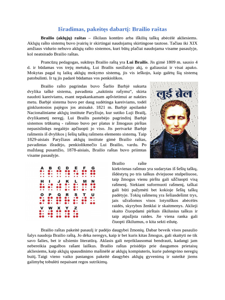 Brailio rastas | PDF