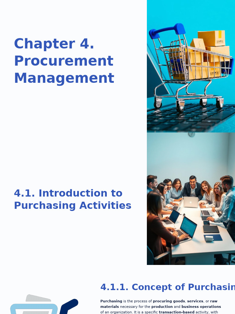 Chapter 4 Procurement Management | PDF | Procurement | Supply Chain