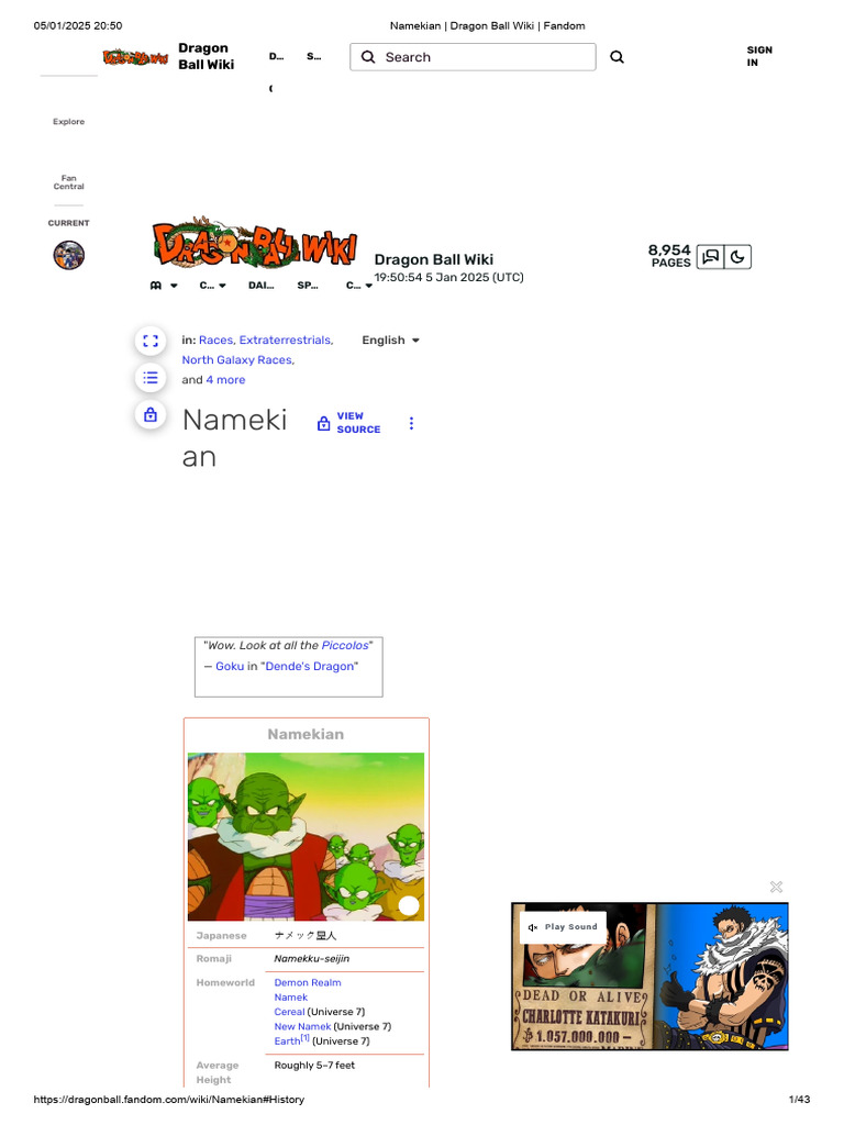 Namekian - Dragon Ball Wiki - Fandom | PDF | Reproduction | Dragon Ball