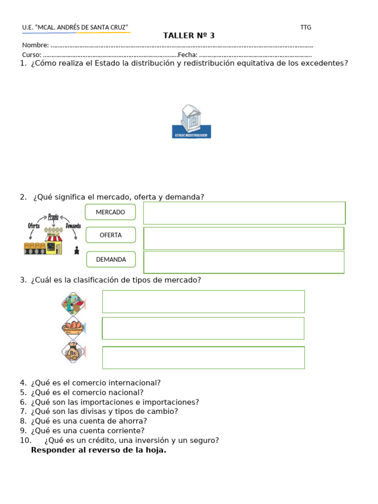 TALLER Nº 3 TTG 2do Sec | PDF