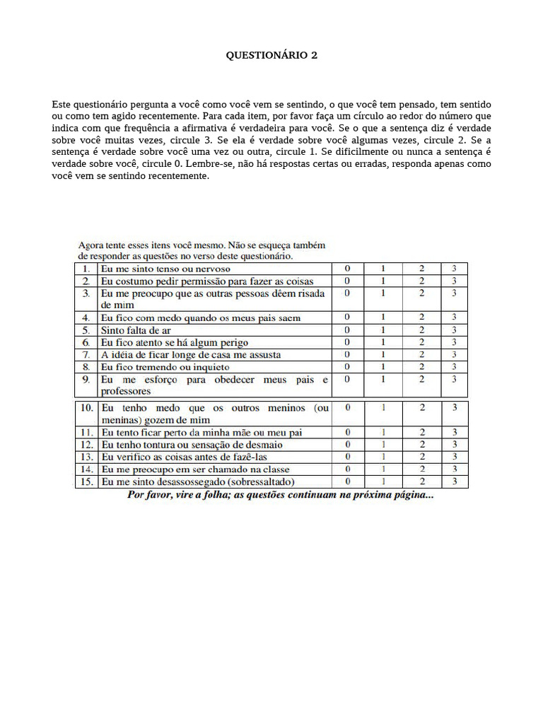 Questionário 2 | PDF