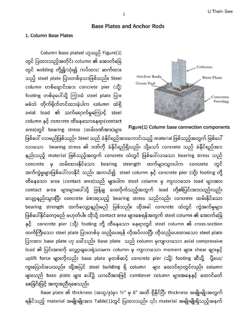 Steel Structure Plate and Column Splice Design - Myanmar | PDF