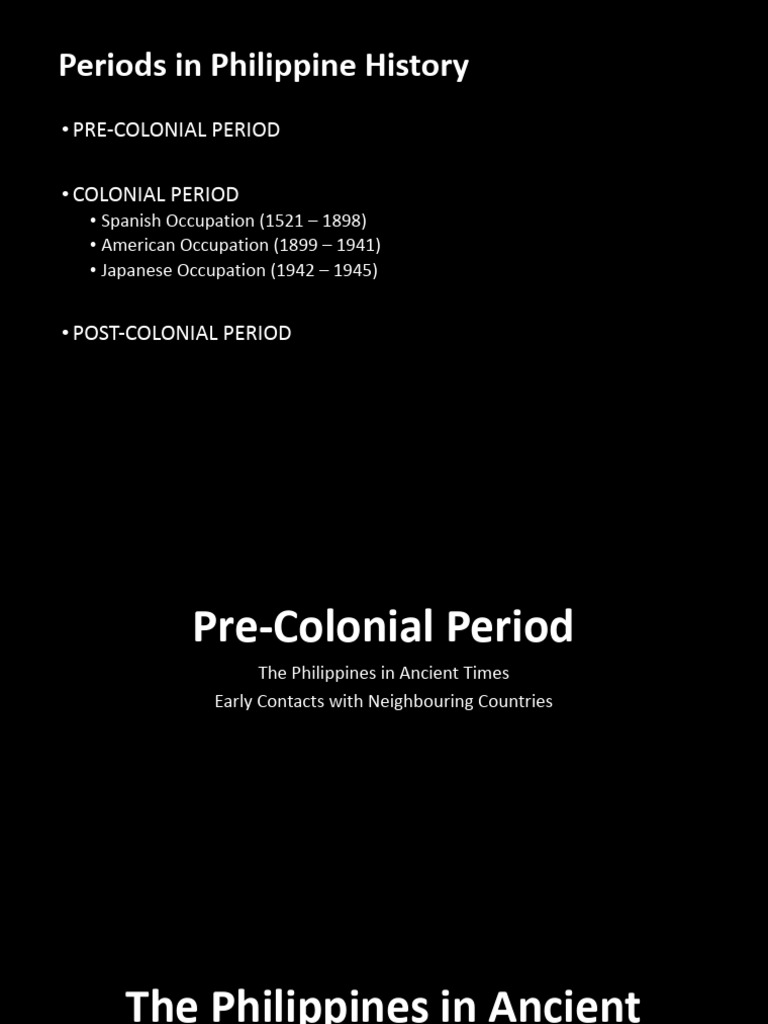 2 PRE-COLONIAL PERIOD.pptx | PDF