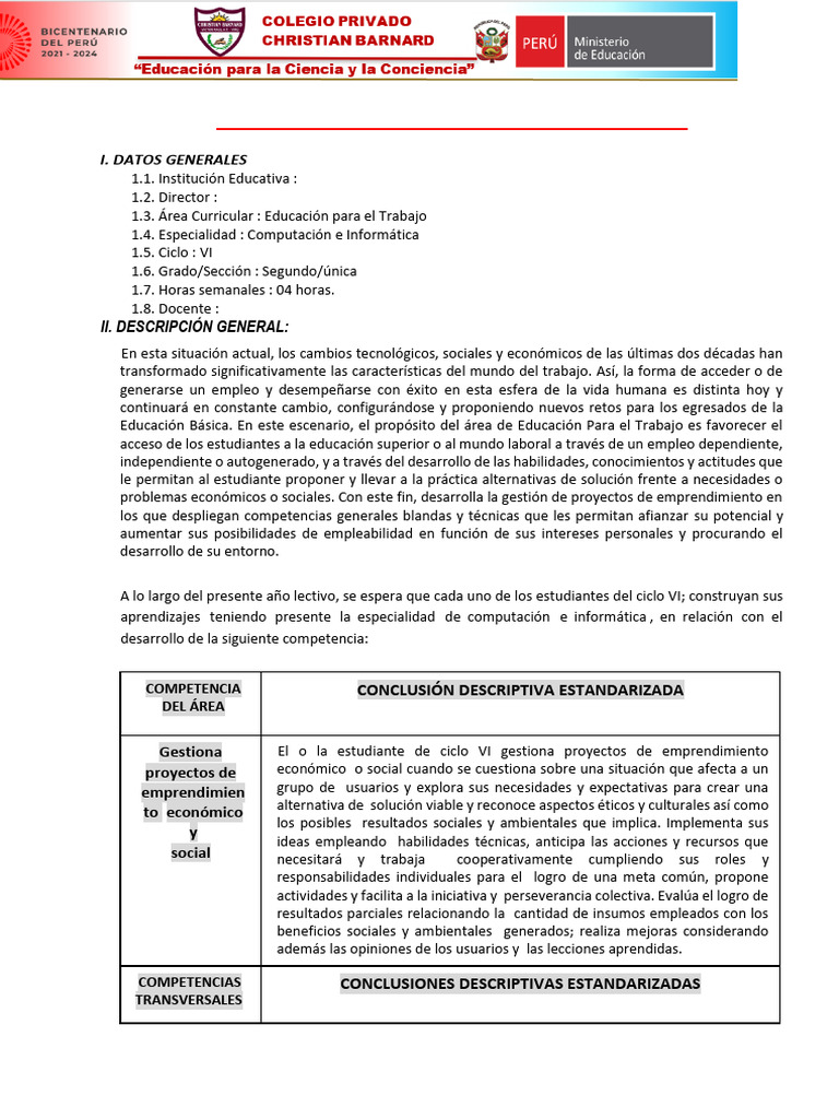 EPT Computación + | PDF | Aprendizaje | Evaluación
