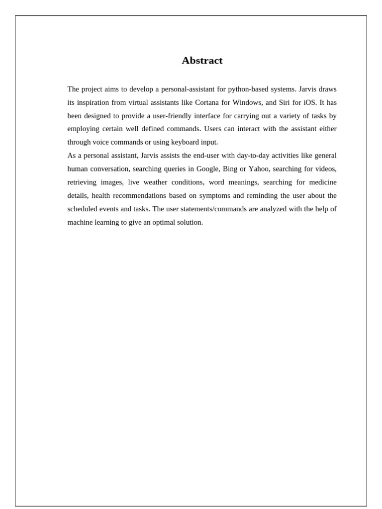 Jarvis Report Editing | PDF | Speech Recognition | Artificial Intelligence