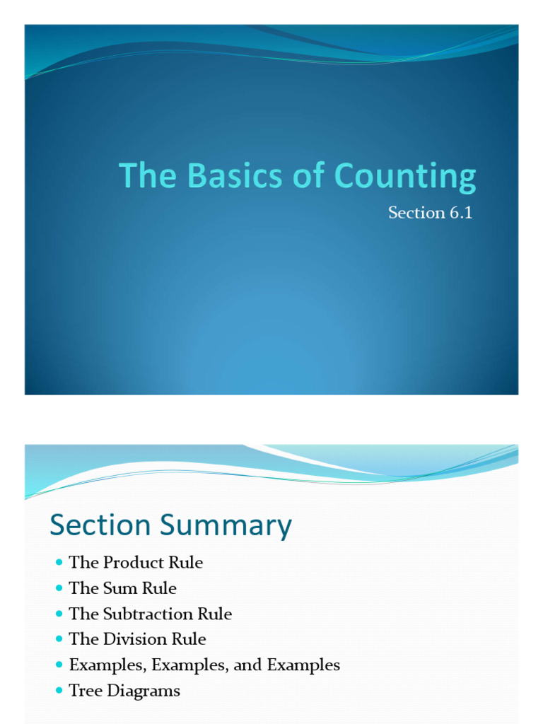 The Basic Counting Principle | PDF | Function (Mathematics) | Subtraction