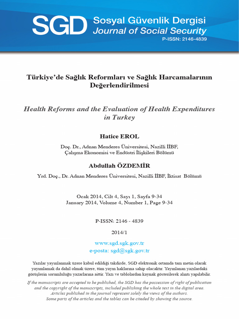 T - Rkiye - de Sa - L - K Reformlar - Ve Sa - L - K Harcamalar - N - N (#295423) - 280268 | PDF