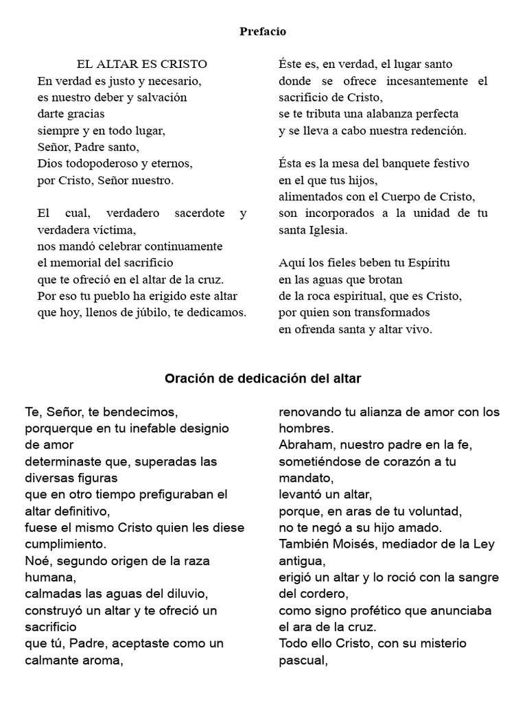 El Altar, Material | PDF | Cristo (título) | eucaristía
