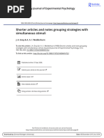 Moray's 1959 Study on Auditory Attention | PDF | Experiment | Attention