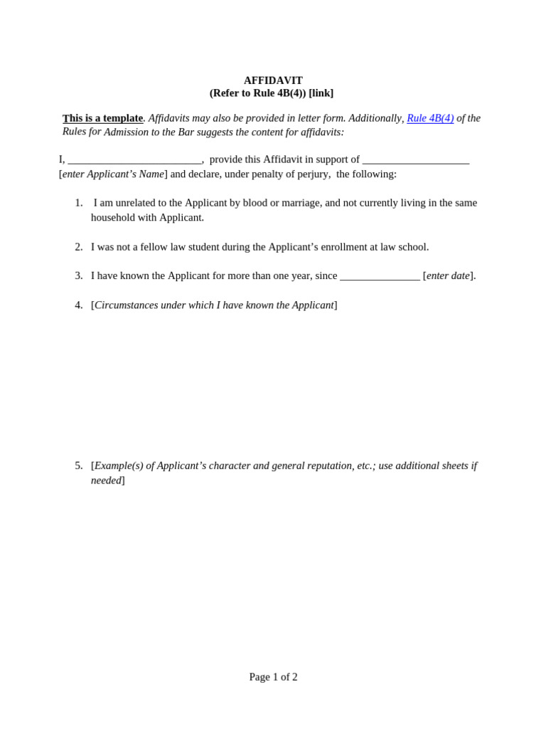 Sample Affidavit Declaration | PDF