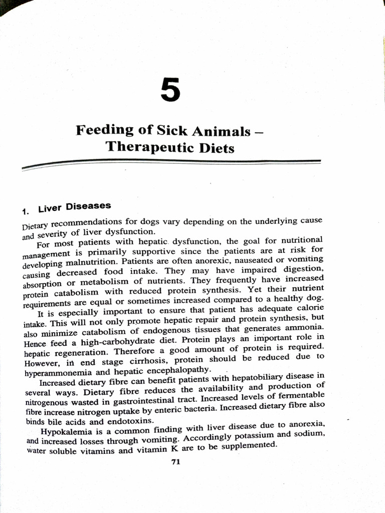Feeding of Sick Animals ANN 608 | PDF | Metabolic Syndrome | Kidney