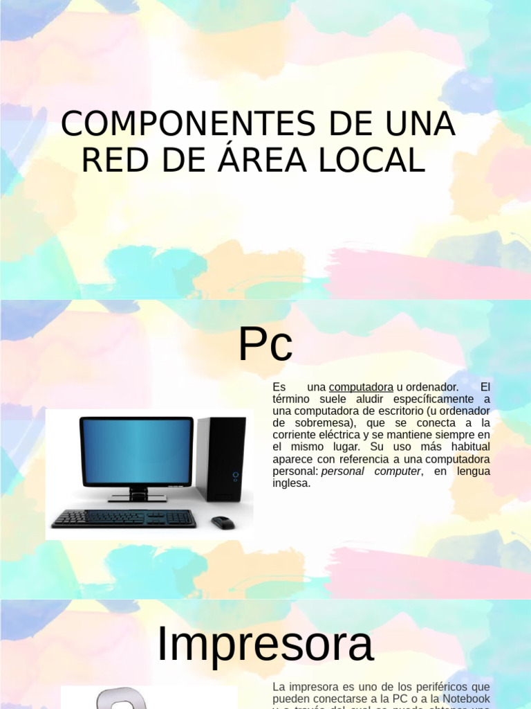 Componentes de una Red Local: Guía Completa | PDF | Red de computadoras ...