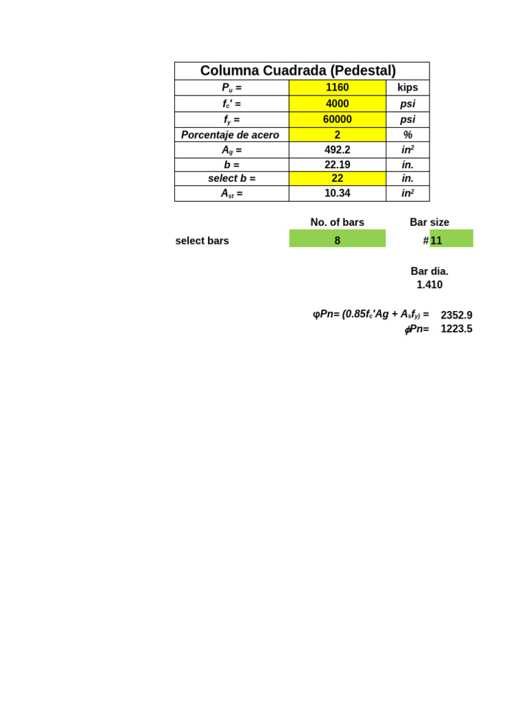 Diseño de Columna Corta | PDF