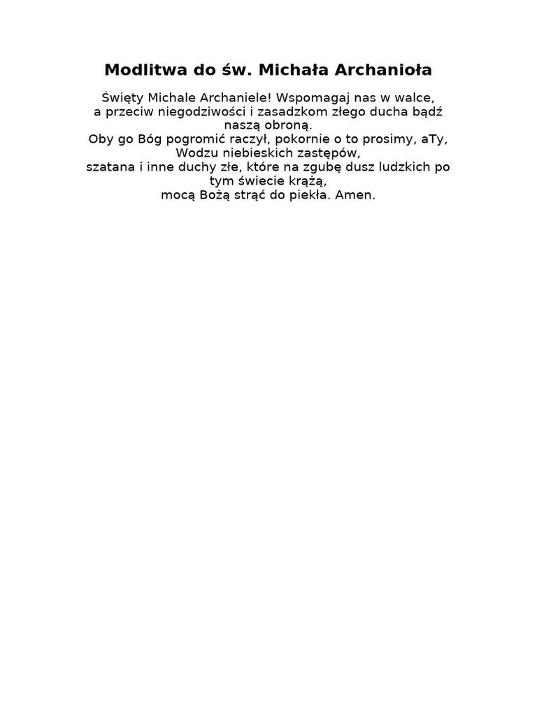 Modlitwa Do ŚW | PDF