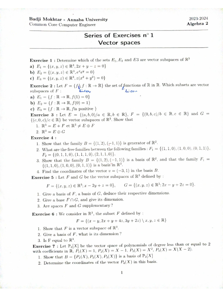 Vector Spaces | PDF